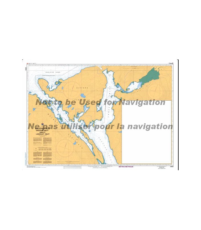 Canadian Nautical Charts Pacific Region 3559 Malaspina Inlet, Okeover ...