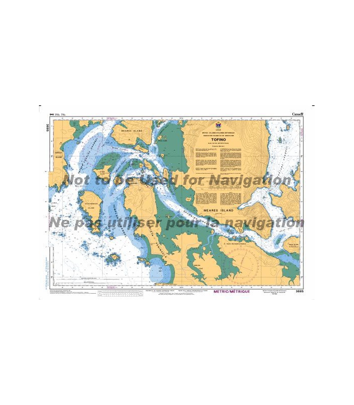 Canadian Nautical Charts Pacific Region 3685 Tofino