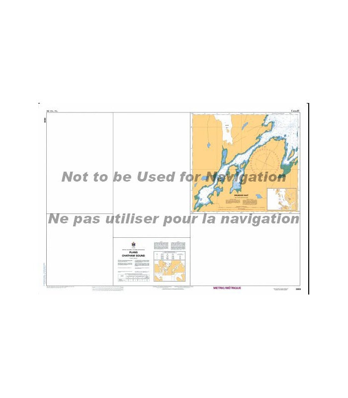 Canadian Nautical Charts Pacific Region 3909 Plans Chatham Sound