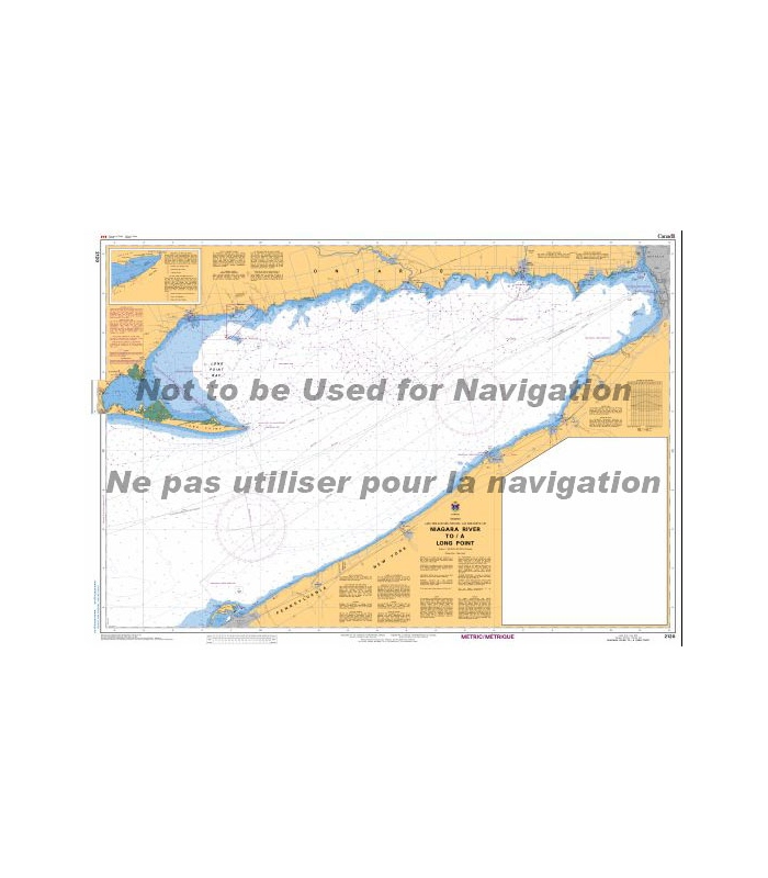 Canadian Nautical Chart 2120 Niagara River to-a Long Point