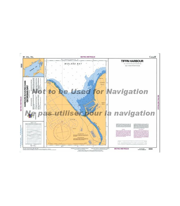 Canadian Nautical Charts Central and Arctic Region 2222 Tiffin Harbour