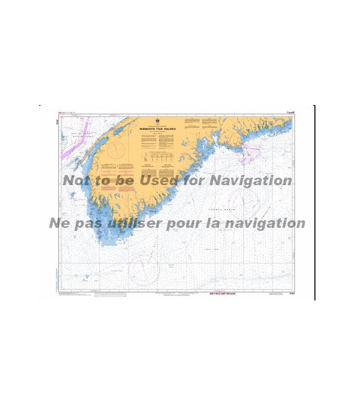 Canadian Nautical Charts Atlantic Region 4012 Yarmouth to-a Halifax
