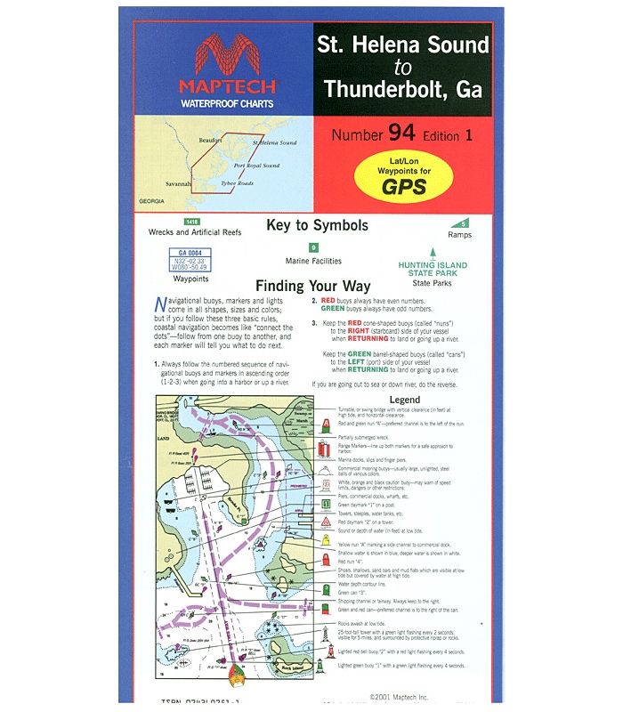 Maptech Waterproof Chart WPC094, St. Helena Sound to Thunderbolt, GA ...