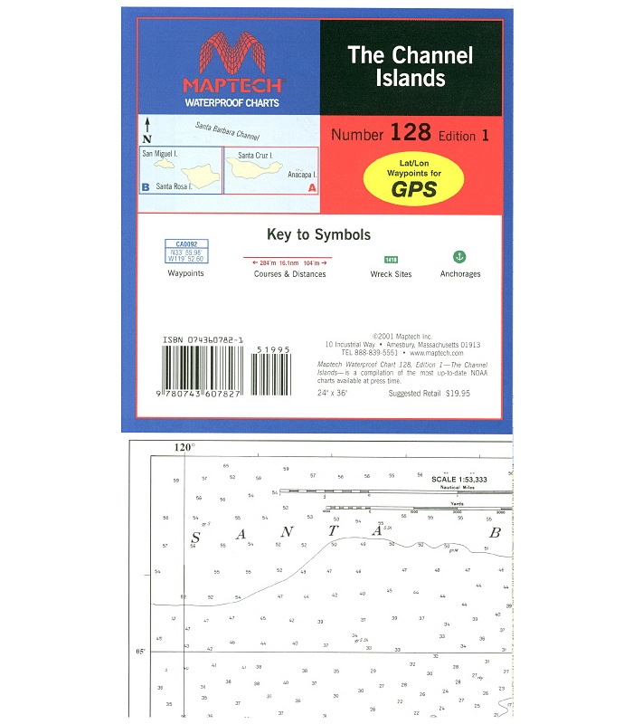 The Channel Islands Waterproof Chart - Richardson's Maptech