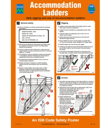 Safety & Training Posters (White vinyl) Poster, Accommodation ladders ...