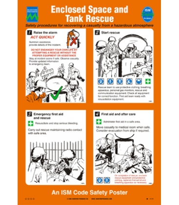 Safety & Training Posters (White vinyl) Poster, Enclosed space and tank ...