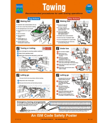 Safety & Training Posters (White vinyl) Poster, Towing (1021WWv)