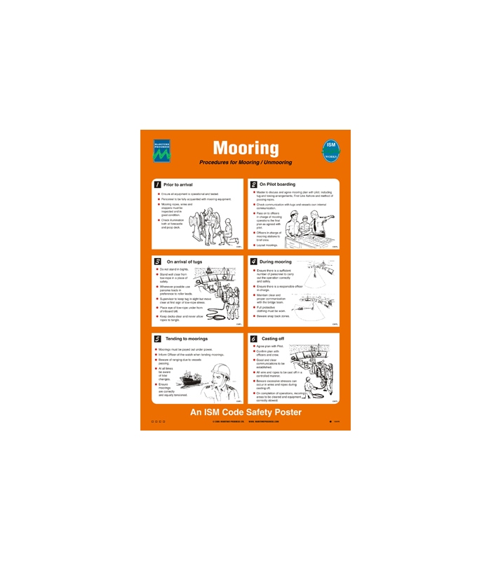 Safety & Training Posters Operational (White, vinyl) Poster, Mooring ...