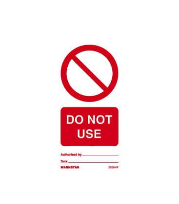 Temporary Tie Tags (White, rigid PVC) Tie tag, Do not use - Pack of 10 ...