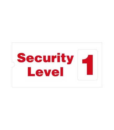 2703 Security level indicator 150 x 300mm; White, rigid PVC