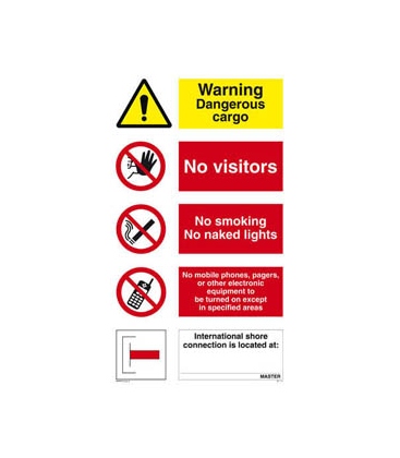 3014 Gangway notice. Dangerous cargo....... 1000mm x 600mm