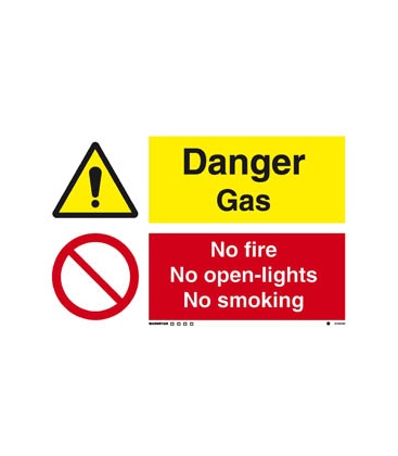 3104KMWR Danger Gas / No fire No open lights No smoking