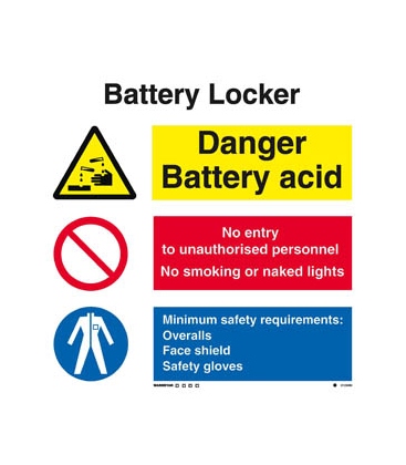 Combination Signs (White, rigid PVC) Chemical Locker combination sign ...