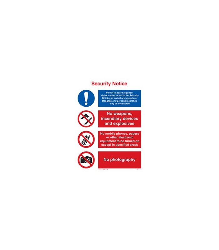 Maritime Progress Marine Safety Signs 3138 ISPS Security notice