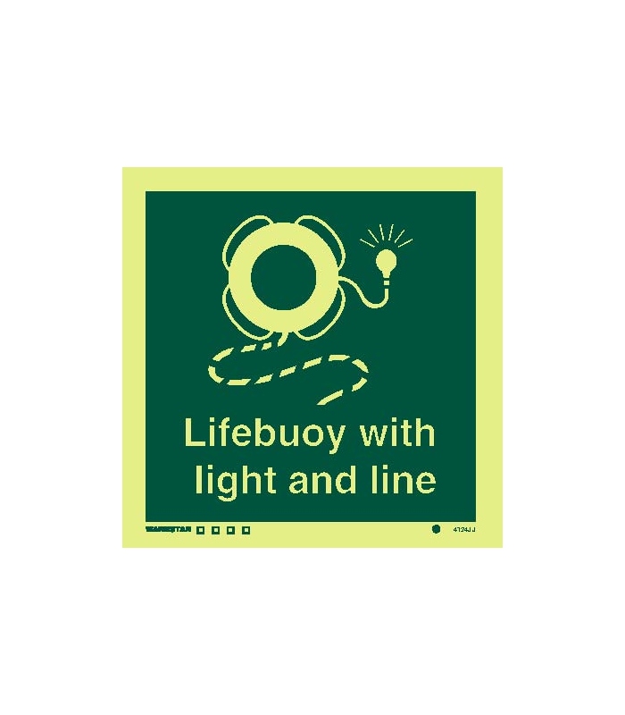 4134 Lifebuoy with light & line Size 150 X 150mm