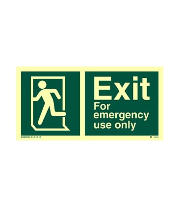 Direction Signs (Photoluminescent, rigid PVC) Exit for emergency use ...