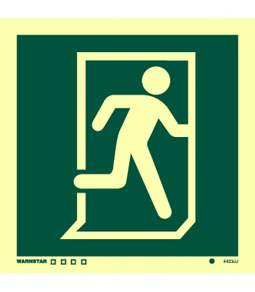 Direction Signs (Photoluminescent, rigid PVC) Running man symbol to ...