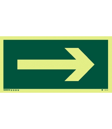 Safety Signs (Photoluminescent, rigid PVC) Arrow Rotatable to point up ...
