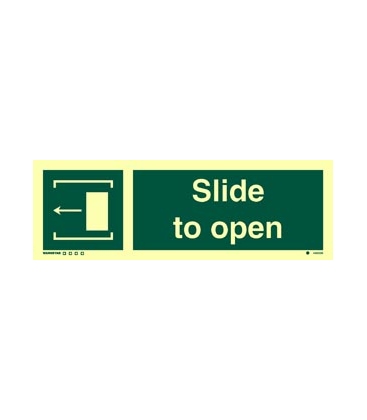 Direction Signs (Photoluminescent, rigid PVC) Slide to open + arrow and ...