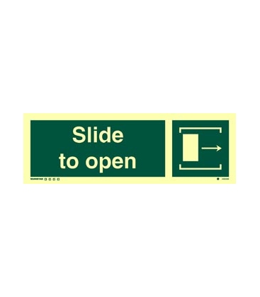 Direction Signs (Photoluminescent, rigid PVC) Slide to open + arrow and ...