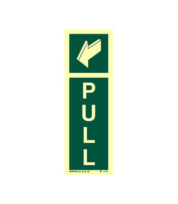 Direction Signs (Photoluminescent, rigid PVC) Pull + backward arrow ...