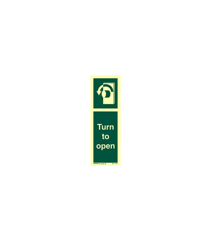Direction Signs (Photoluminescent, rigid PVC) Turn to open ...