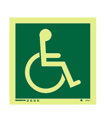 Direction Signs (Photoluminescent, rigid PVC) Disabled access symbol ...