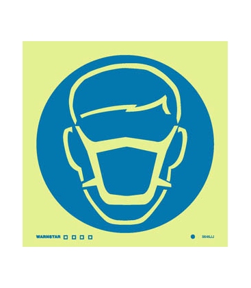 Mandatory Signs (Photoluminescent, rigid PVC) Dust mask symbol (5646JJPR)