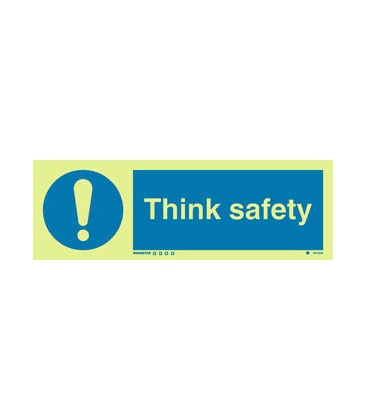 Mandatory Signs (Photoluminescent, rigid PVC) Think safety + symbol ...