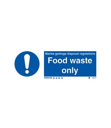 Departmental Signs Galley (White, self-adhesive vinyl) Marine garbage ...