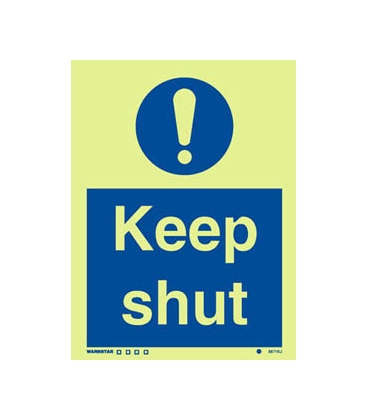Mandatory Signs (Photoluminescent, rigid PVC) Keep shut (5871KJPR)