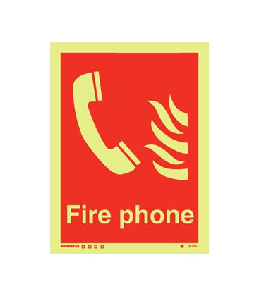 Fire Equipment Signs (Photoluminescent, rigid PVC) Fire phone + symbol ...