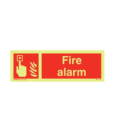 Fire Equipment Signs (Photoluminescent, rigid PVC) Fire alarm + symbol ...
