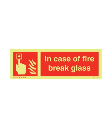 Fire Equipment Signs (Photoluminescent, rigid PVC) In case of fire ...