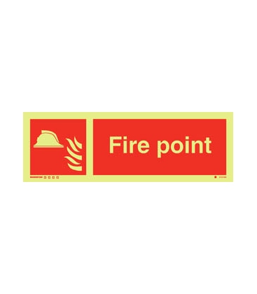 Fire Equipment Signs (Photoluminescent, rigid PVC) Fire point + symbol ...