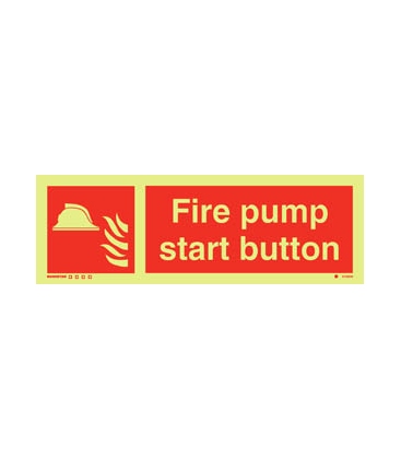 Fire Equipment Signs (Photoluminescent, rigid PVC) Fire pump start ...