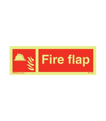 Fire Equipment Signs (Photoluminescent, rigid PVC) Fire flap + symbol ...