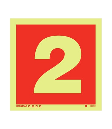 Fire Equipment Signs (Photoluminescent, rigid PVC) Number 2 (6202GGPR)