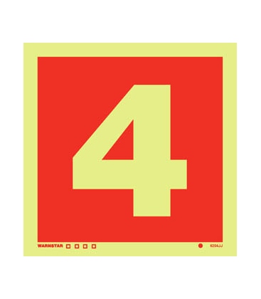 Fire Equipment Signs (Photoluminescent, rigid PVC) Number 4 (6204GGPR)