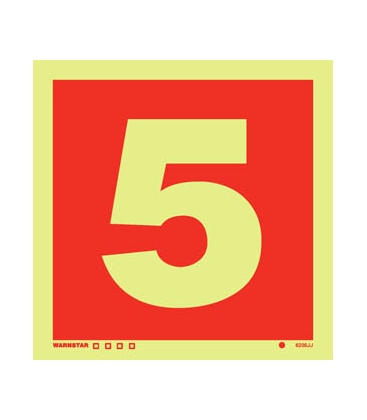 Fire Equipment Signs (Photoluminescent, rigid PVC) Number 5 (6205GGPR)