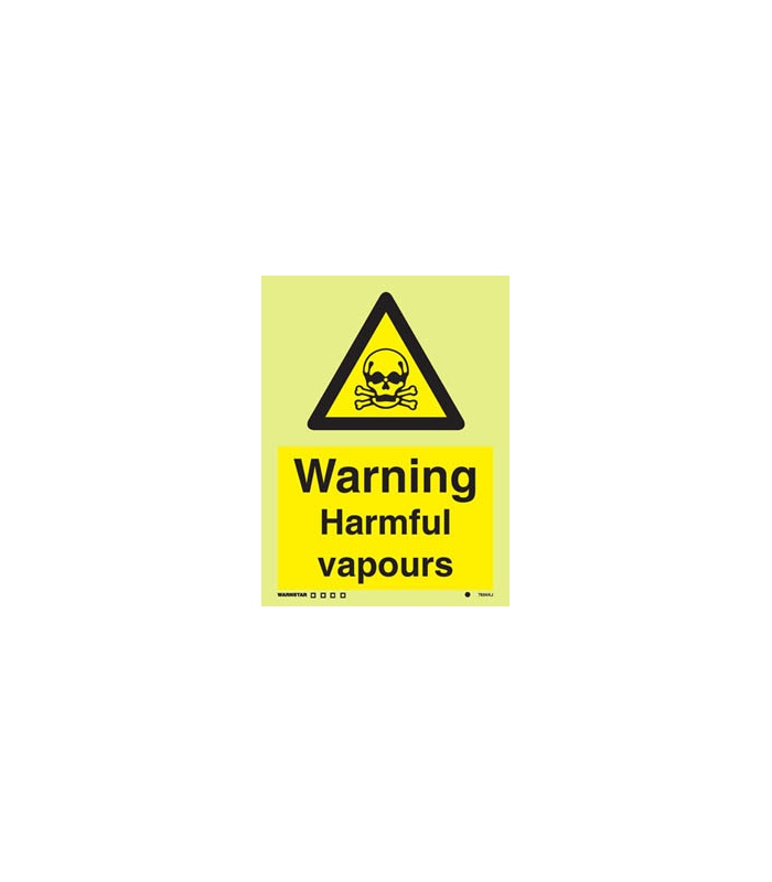 Hazard Signs (White, rigid PVC) Warning Harmful vapours (7604KJWR)