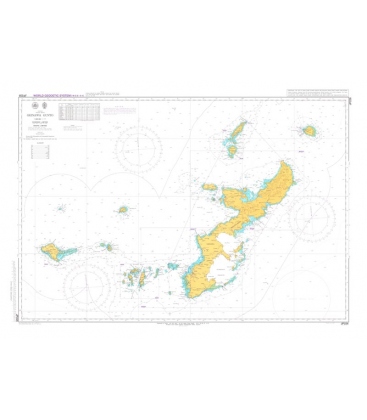 British Admiralty Japanese Nautical Chart JP226 Okinawa Gunto