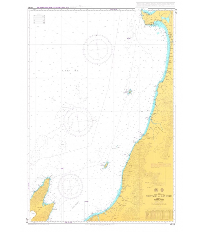 British Admiralty Japanese Nautical Chart JP145 Niigata Ko to Oga Hanto