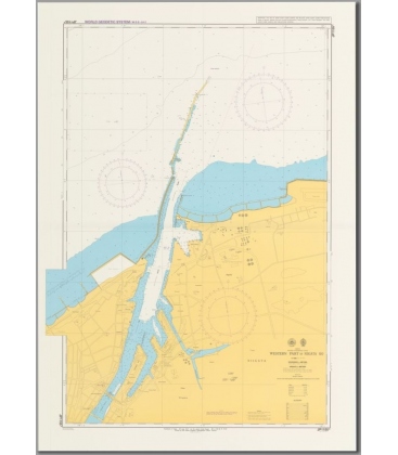 British Admiralty Japanese Nautical Chart 1155A Western Part of Niigata Ko