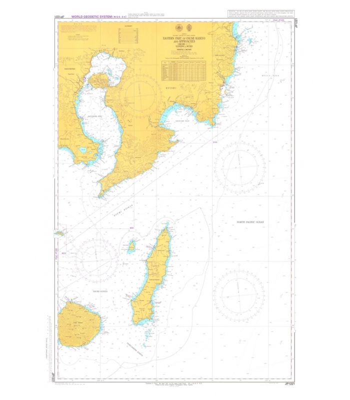 British Admiralty Japanese Nautical Chart JP1221 Eastern Part of Osumi ...