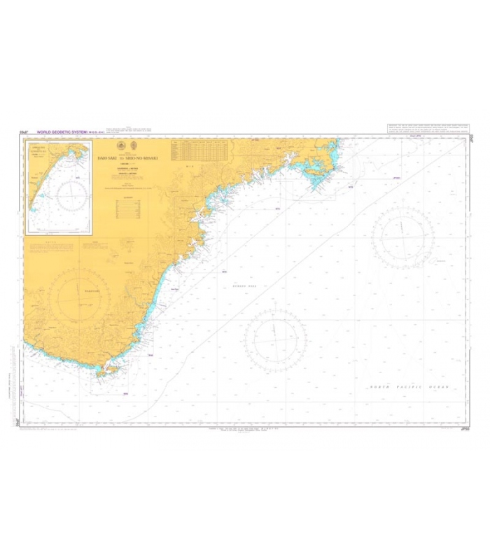 British Admiralty Japanese Nautical Chart JP93 Daio Saki to Shio-No-Misaki