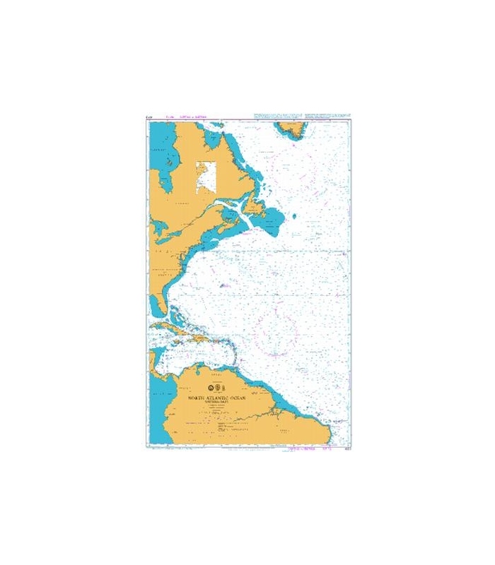 British Admiralty Naut Chart 4013 North Atlantic Ocean Western Part