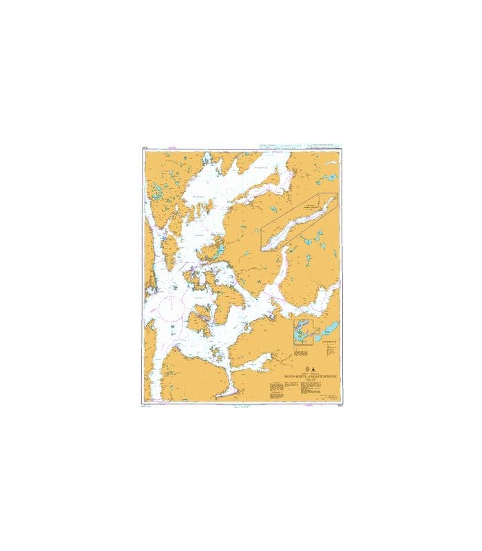 British Admiralty Nautical Chart 3550 Sunnhordlandsfjordene