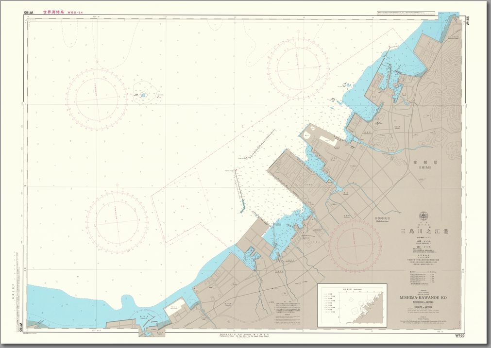 Japan Hydrographic Association (JHA) Nautical Chart W165 Japan Hydrographic Association (JHA) Nautical Chart W165