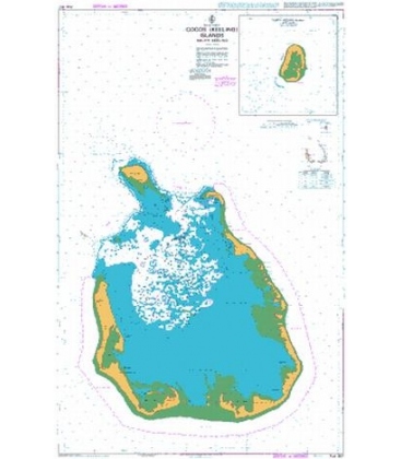 British Admiralty Australian Nautical Chart AUS607 South Keeling Islands